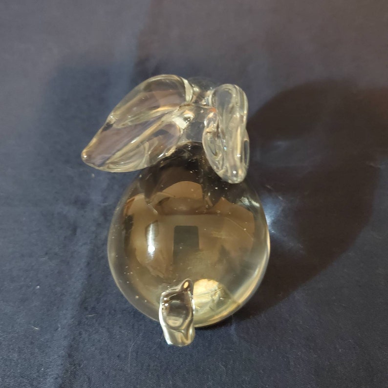 Balos Art Glass Clear Bunny Rabbit Paperweight | Etsy