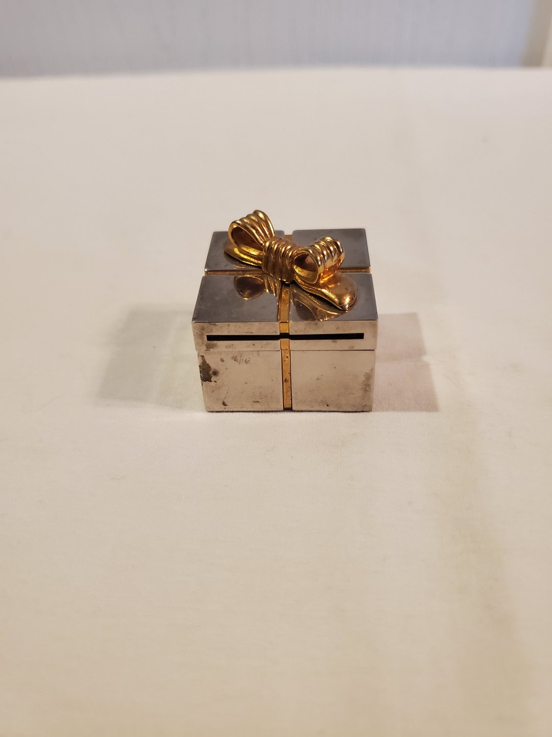 Silver Gift Box Clock and Picture Frame - Miniature - Etsy