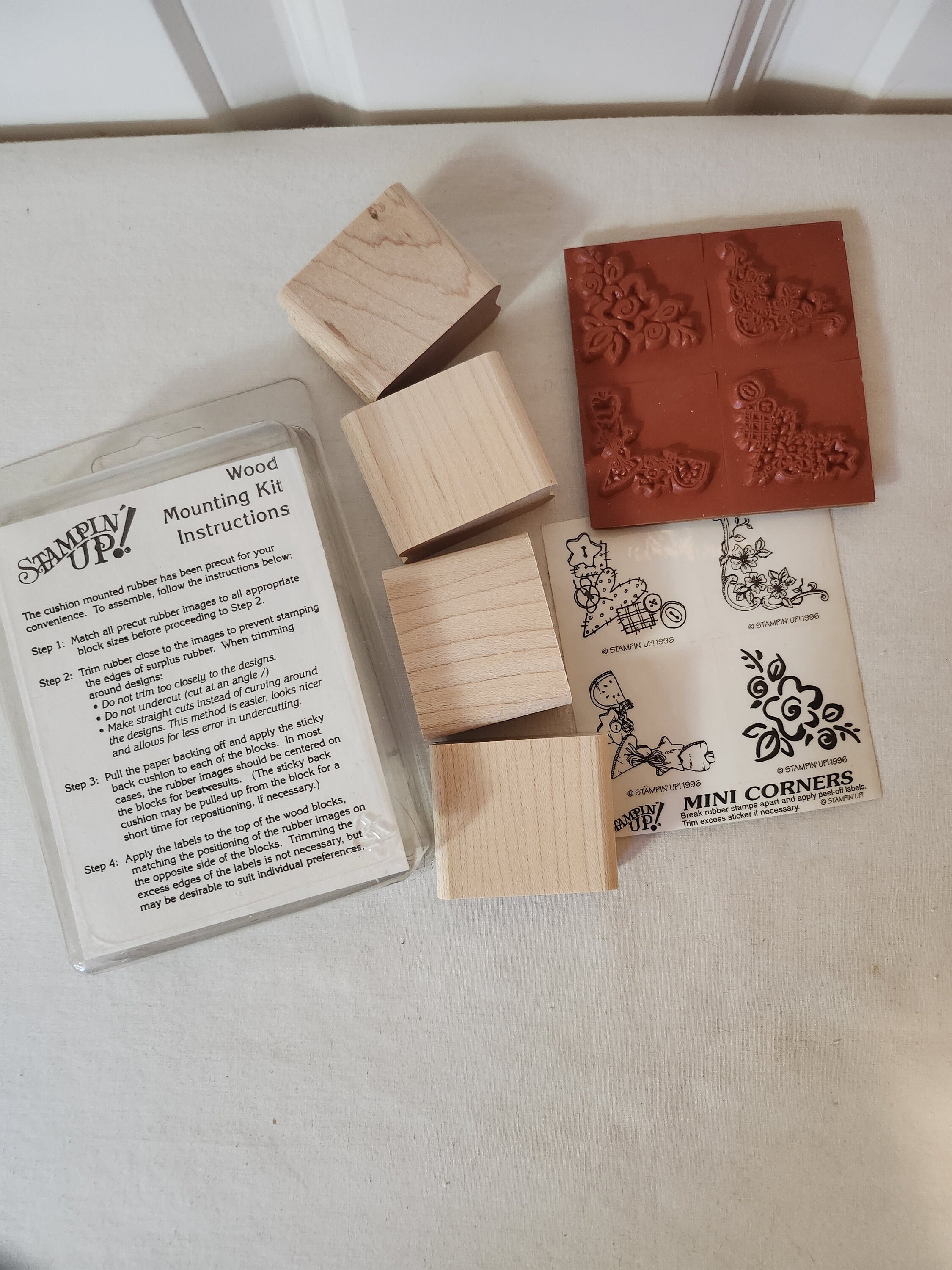 Stampin up Rubber Stamp Set Mini Corners 1996 Brand New - Etsy