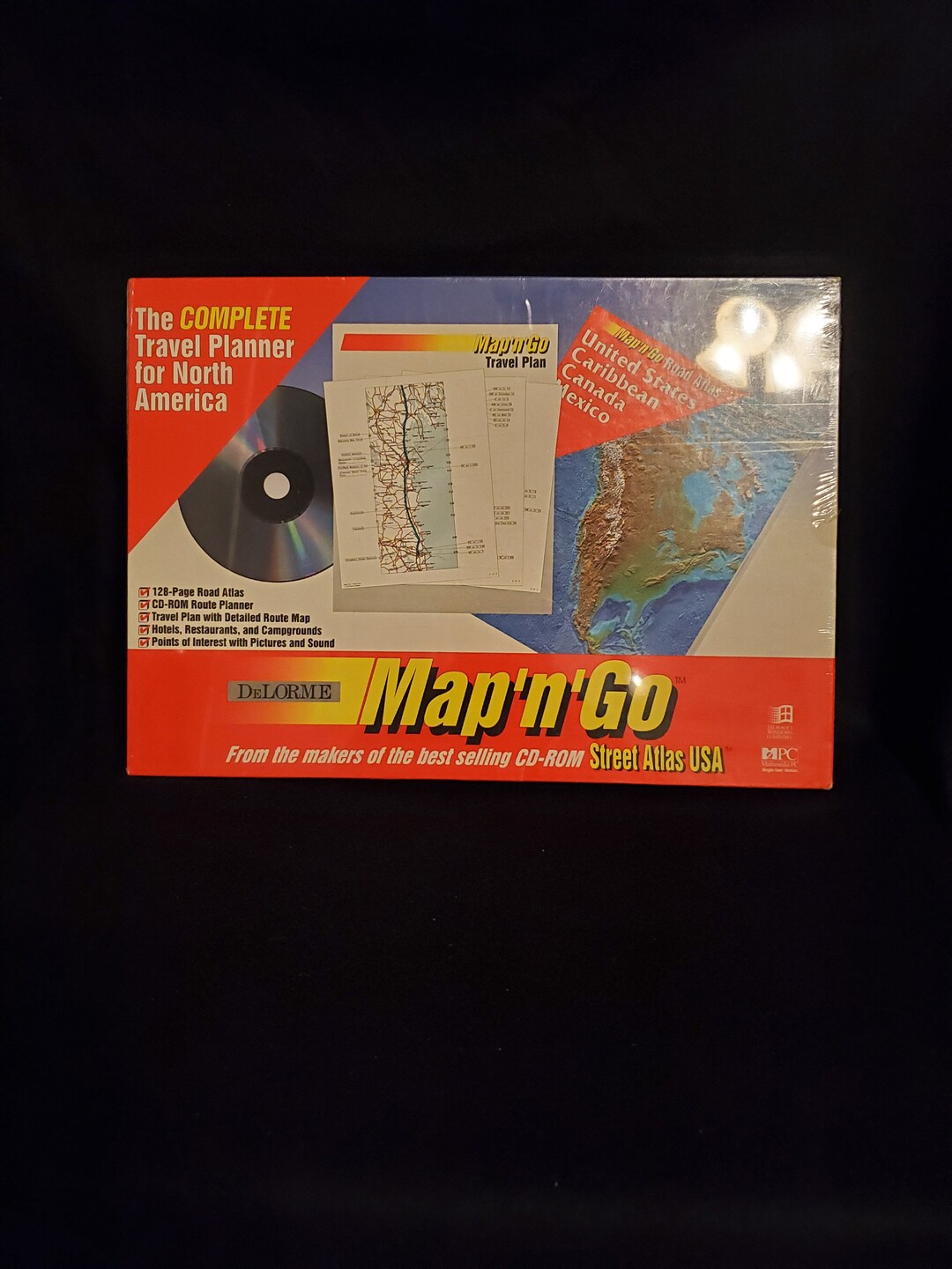 Delorme Map N Go Complete Travel Planner for North America - 1994 - Etsy