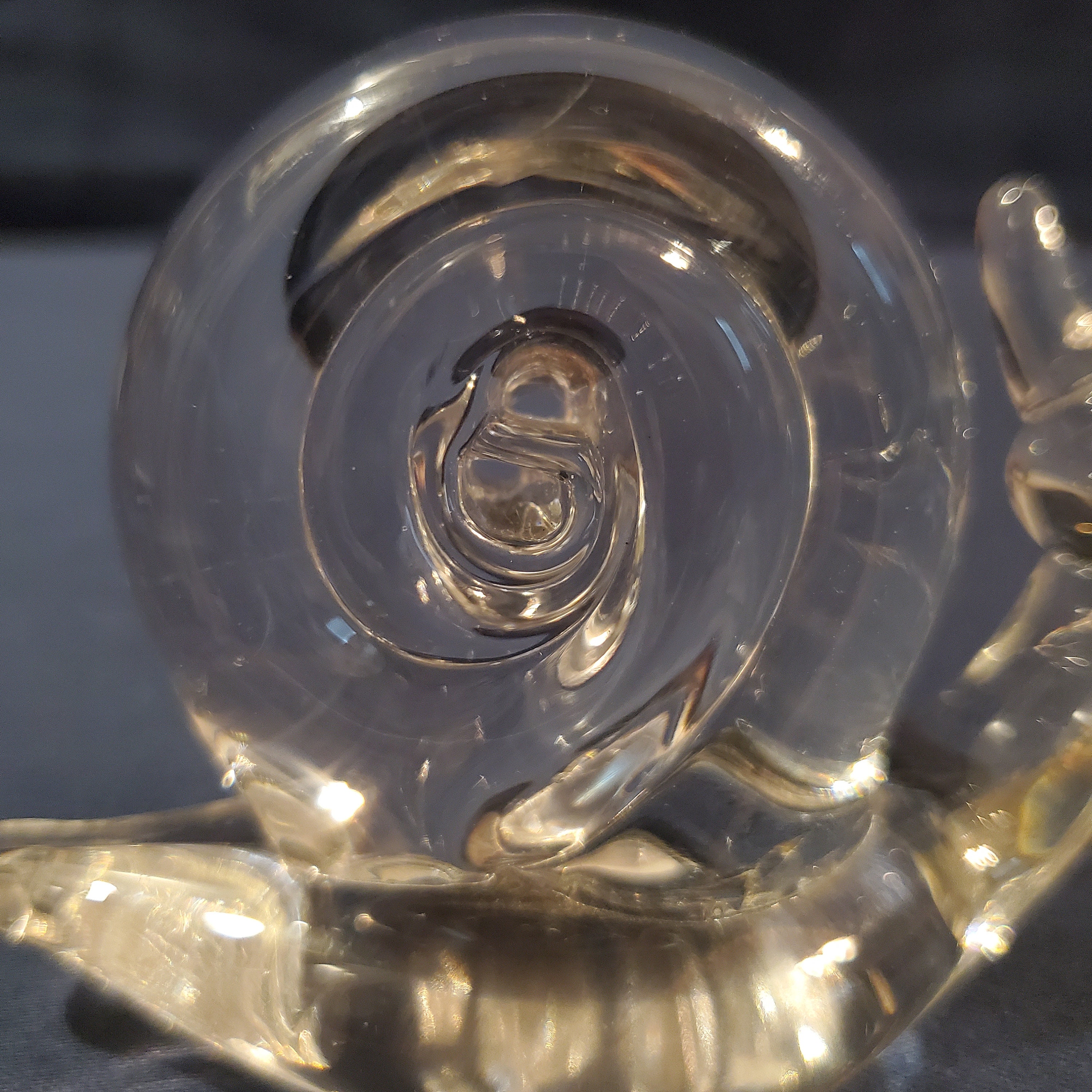 Clear Glass Snail Paperweight Art Glass - Etsy