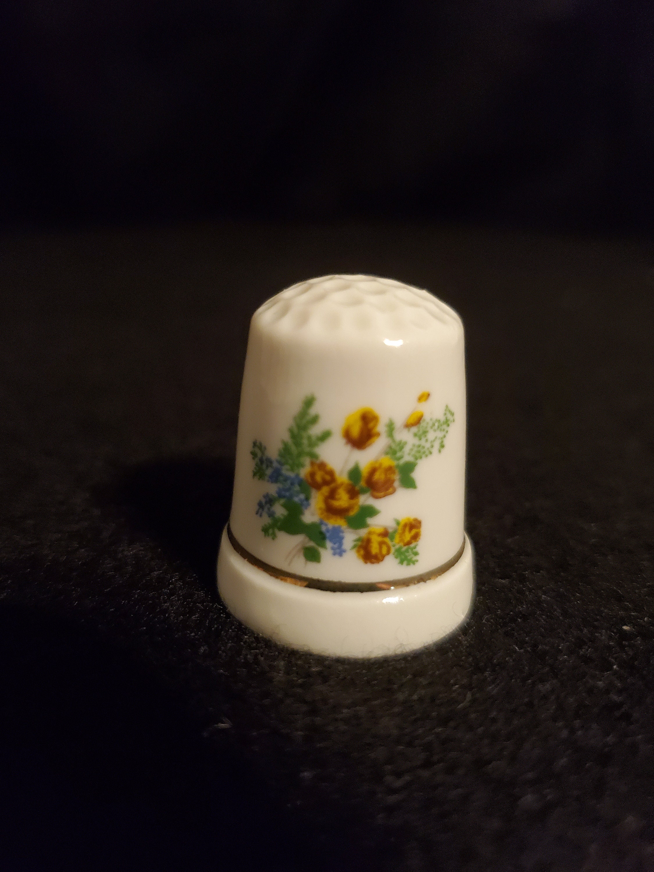 Vintage Collectible Thimbles With Flowers - Etsy