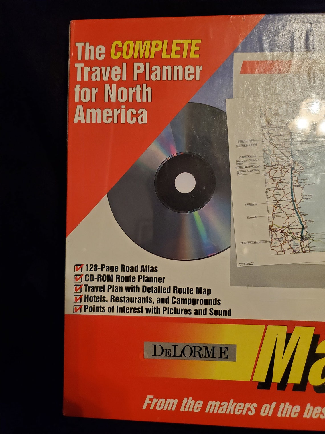 Delorme Map N Go Complete Travel Planner for North America - 1994 - Etsy