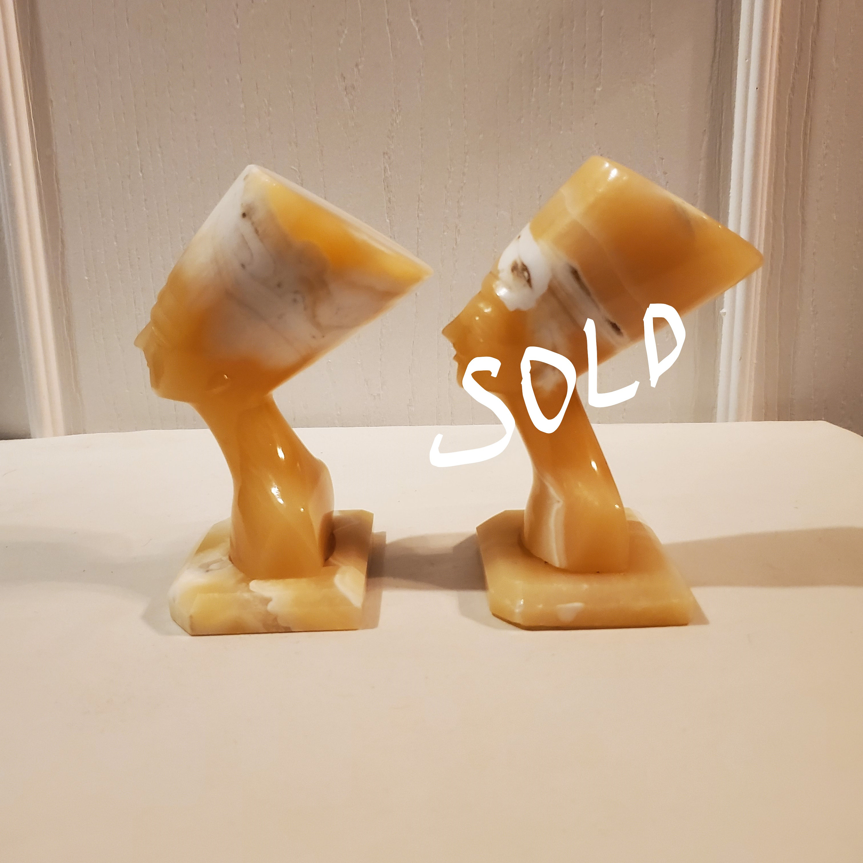 Egyptian Queen Nefertiti Alabaster or Marble Bust Statues | Etsy