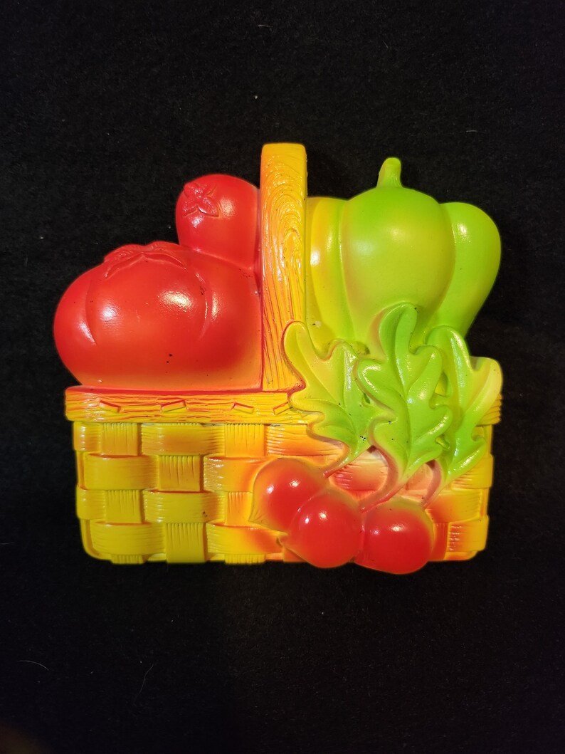 Miller Studios Chalkware Fruit and Vegetable Basket Wall Hangings ...