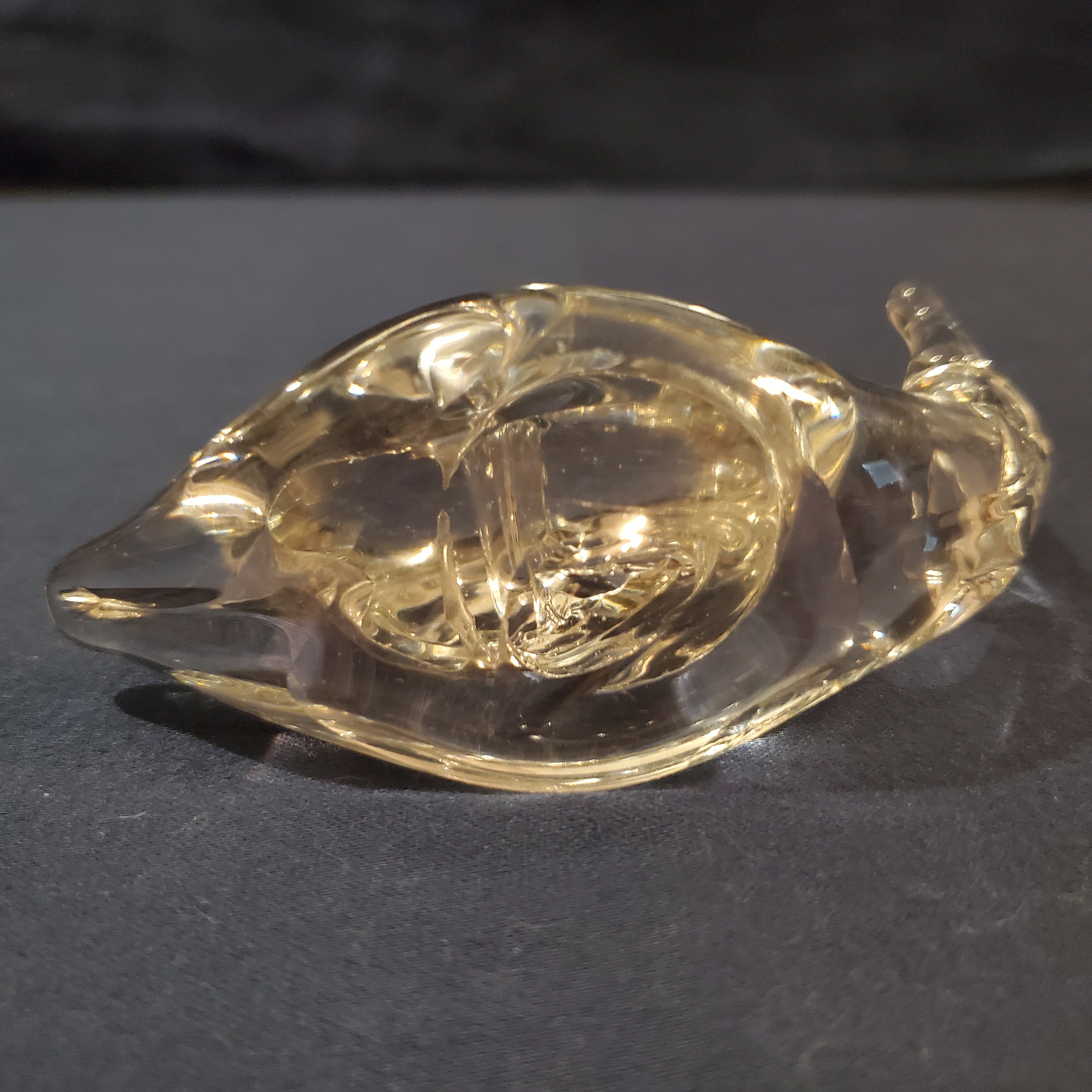 Clear Glass Snail Paperweight Art Glass - Etsy