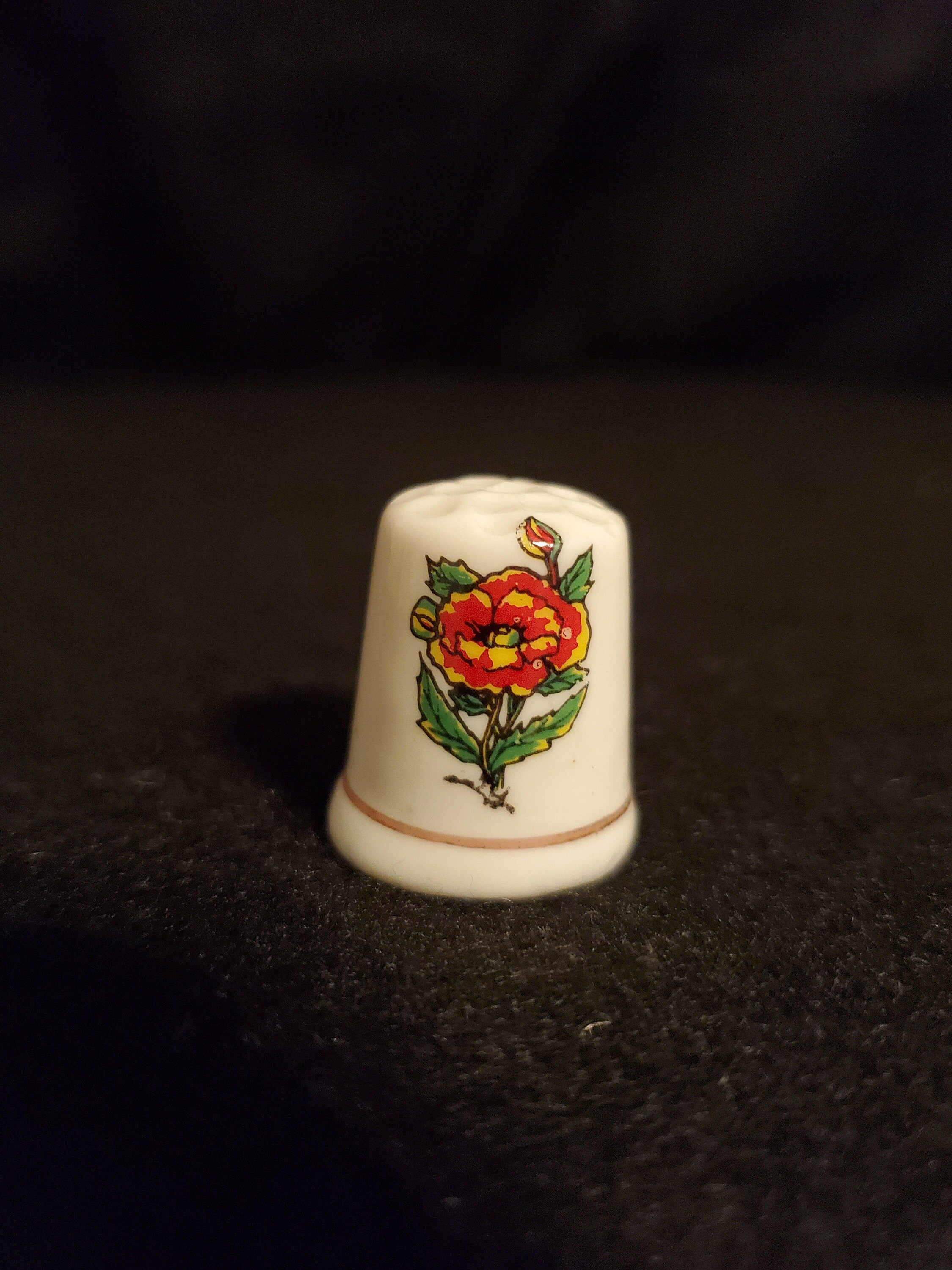 Vintage Collectible Thimbles With Flowers - Etsy