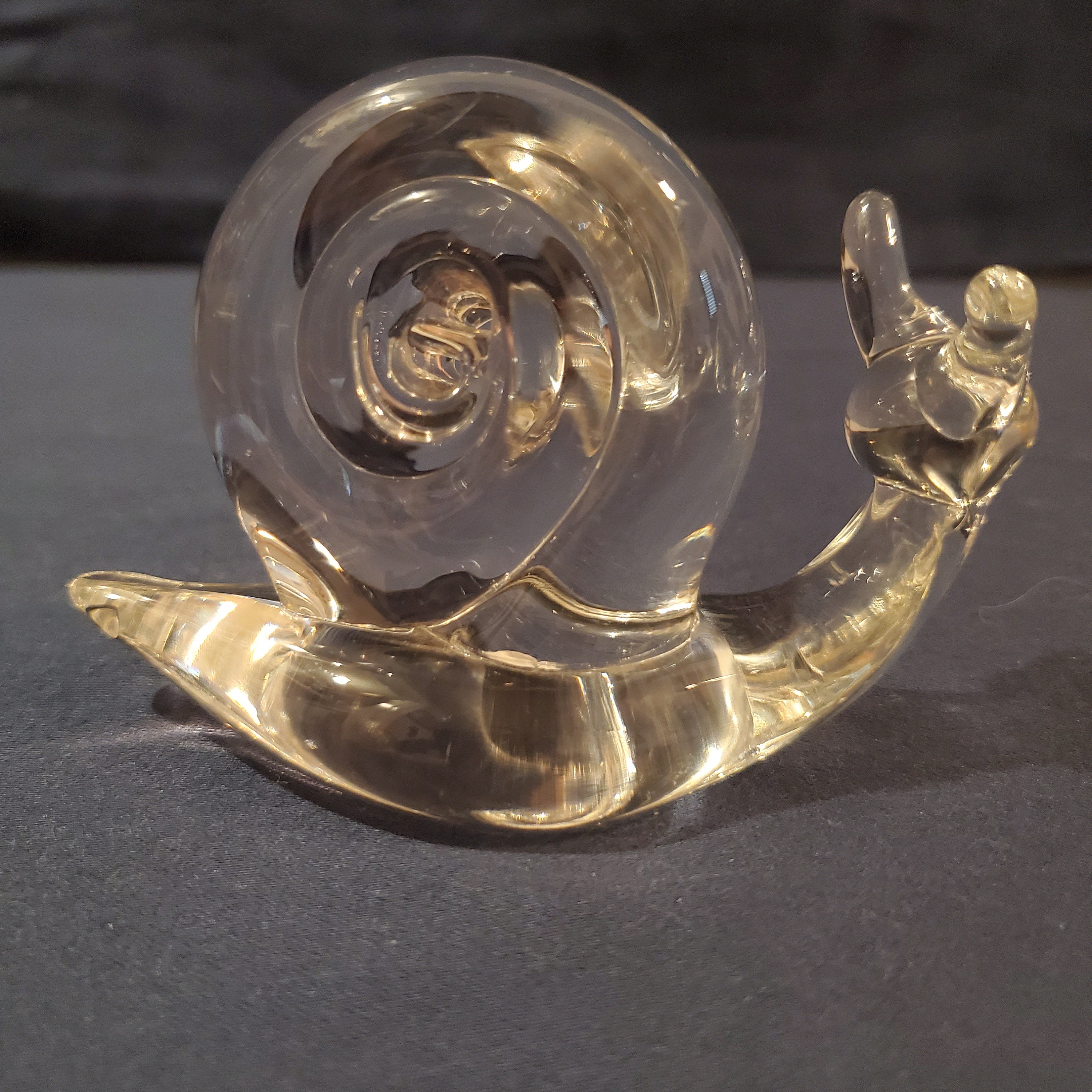 Clear Glass Snail Paperweight Art Glass - Etsy