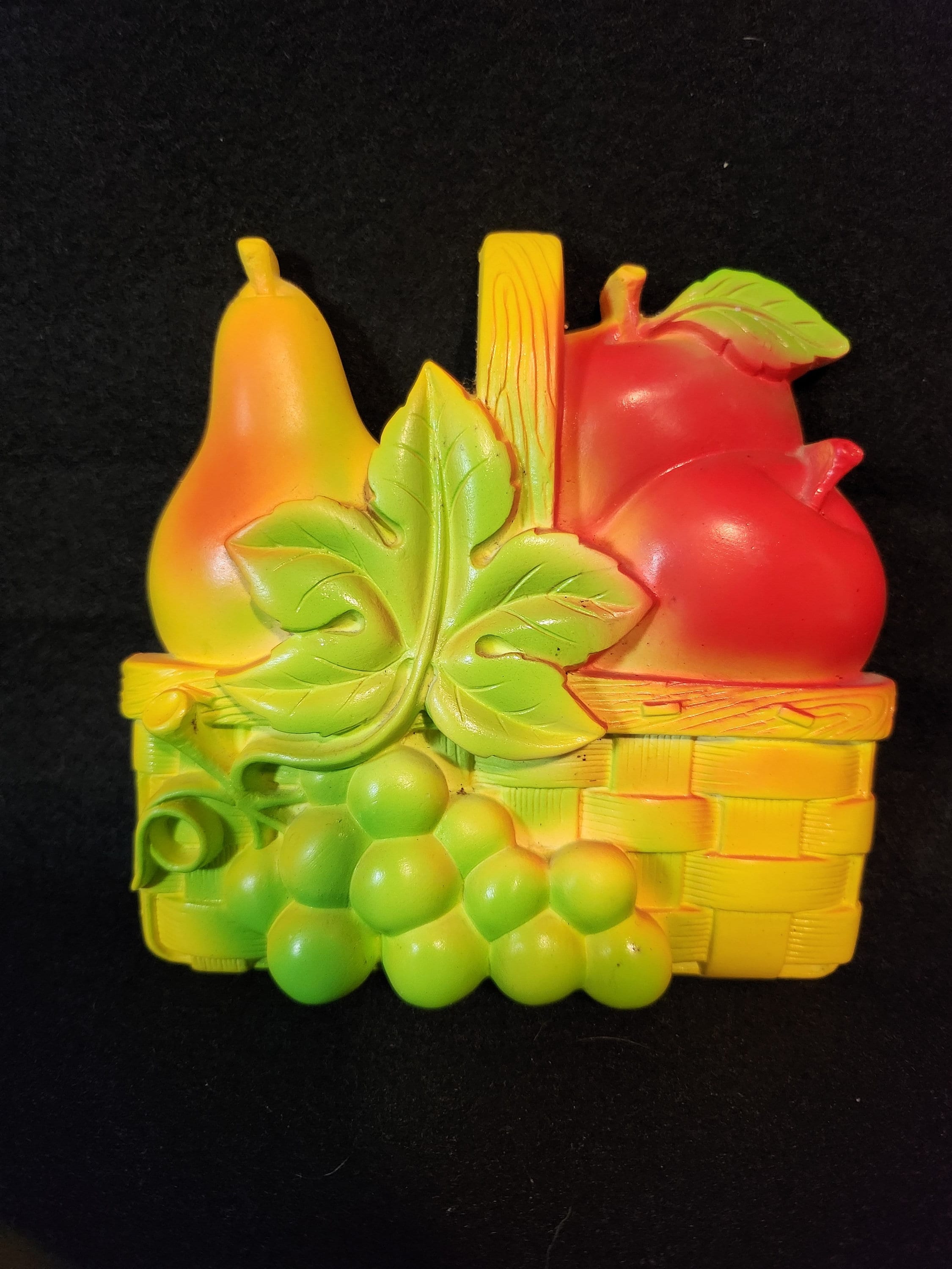 Miller Studios Chalkware Fruit and Vegetable Basket Wall - Etsy