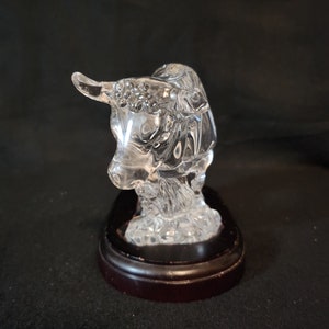 Princess House Wonders of the Wild the Bull Clear Lead Crystal Figurine ...