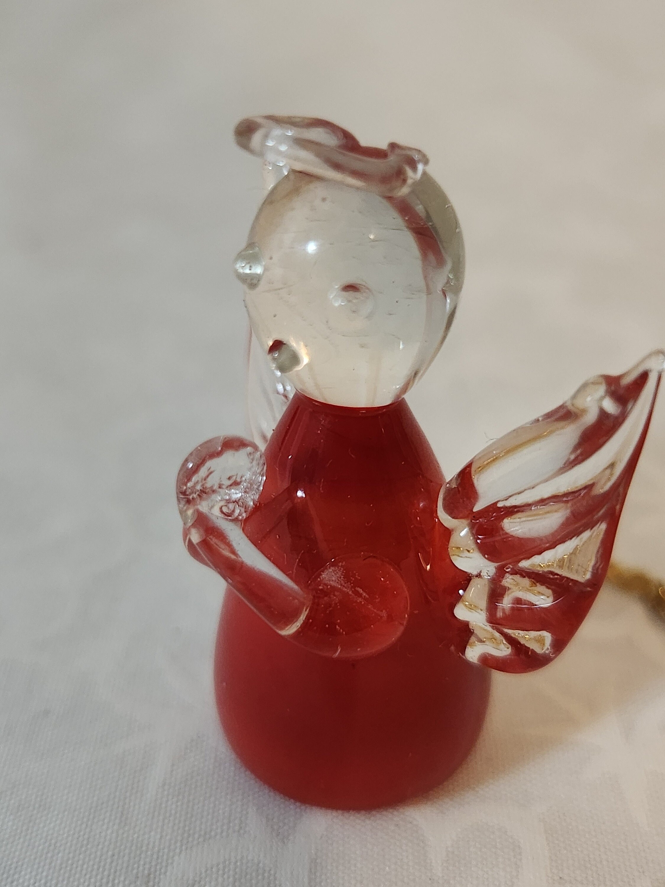 Miniature Blown Glass Angel Ornaments - Set of 2 - Etsy