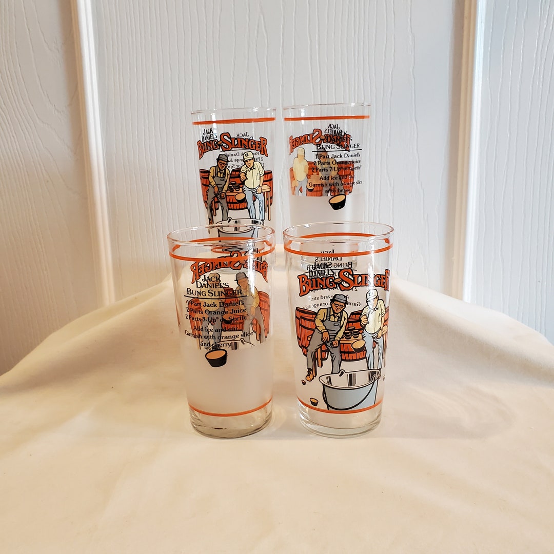 Jack Daniel's Bung Slinger Recipe Highball Glasses - Set of 4 - Etsy