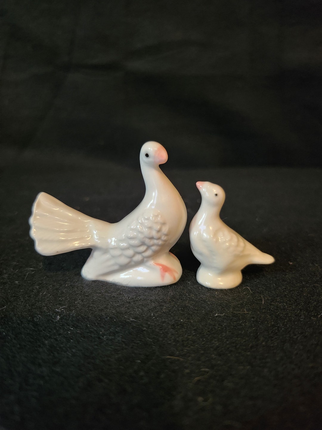 Miniature White Dove Mother and Baby Figurine - Etsy