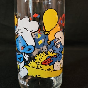 Peyo 1983 Smurfs "baker Smurf" Drinking Glass - Etsy
