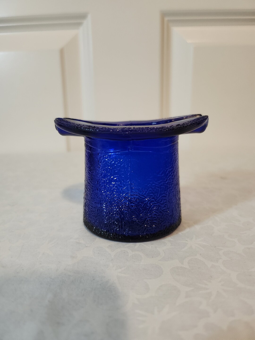 Cobalt Blue Glass Top Hat Ash Tray - Etsy
