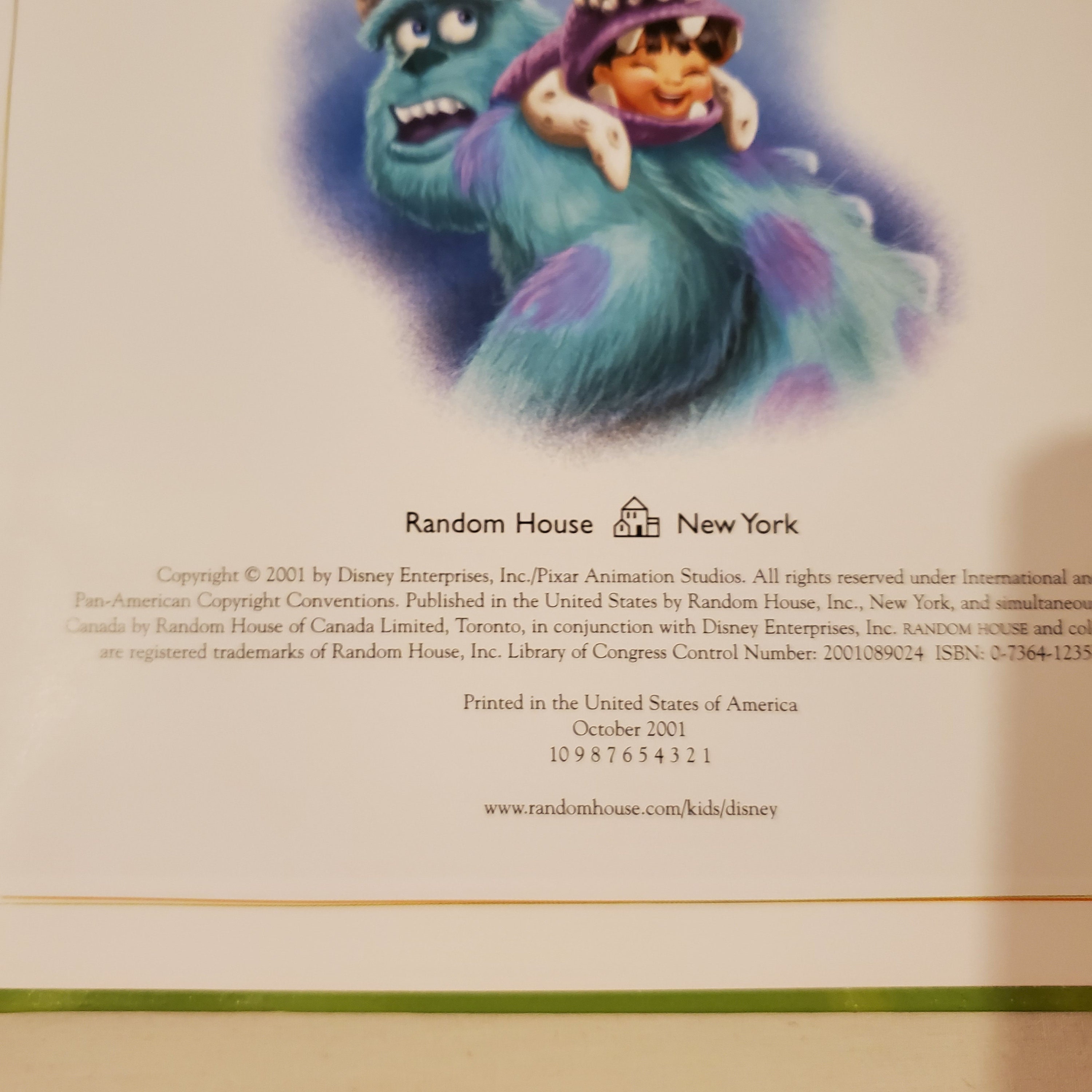 Disney Pixar Monsters Inc A Read-along Storybook 2001 | Etsy