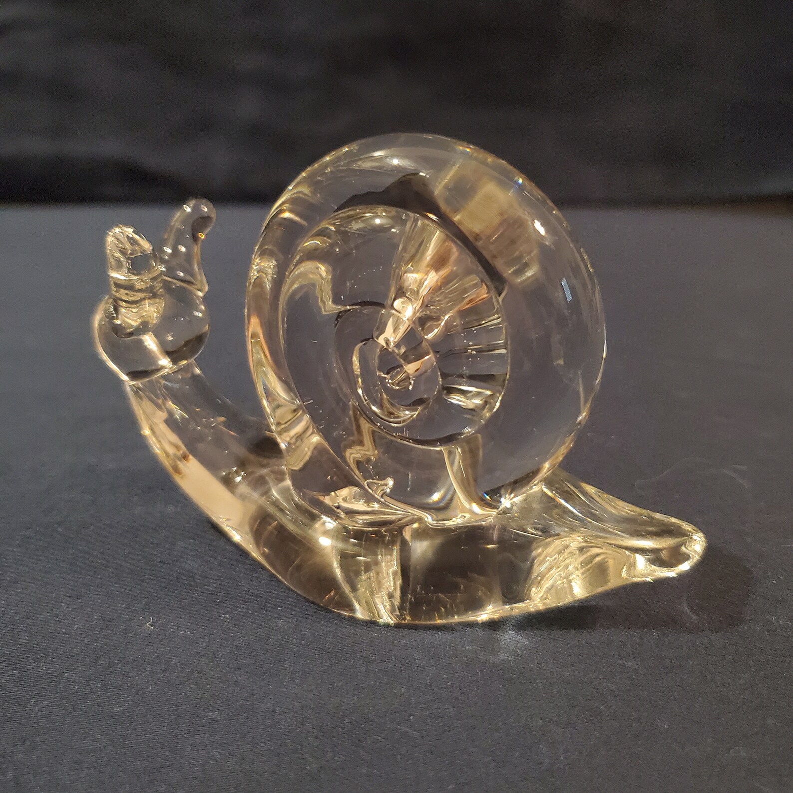 Clear Glass Snail Paperweight Art Glass | Etsy