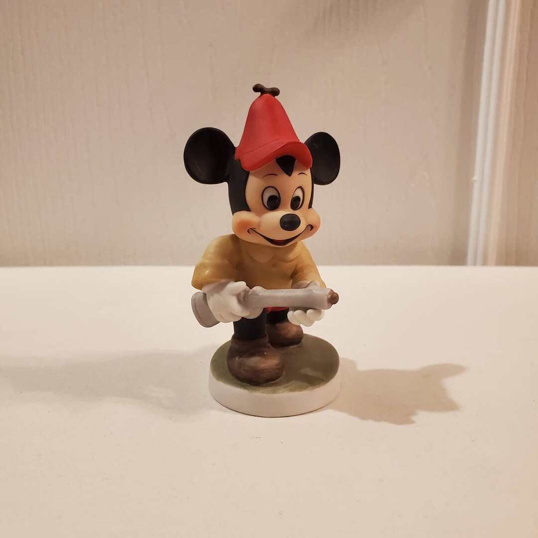 Mickey Mouse With a Pretend Rifle Figurine - Walt Disney Productions - Etsy