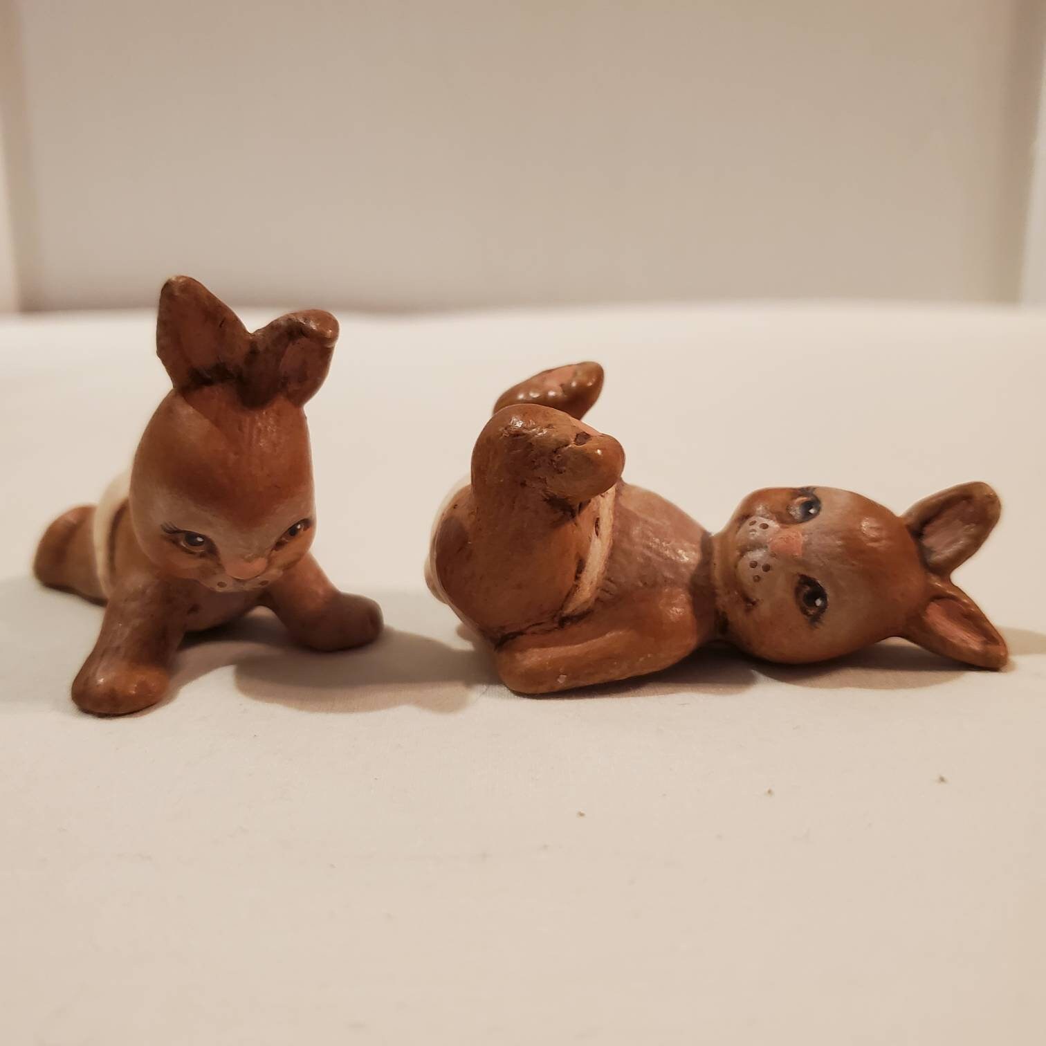 Set of 4 Baby Bunny Rabbits in Diapers Vintage Hand Painted | Etsy