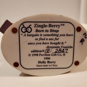 Zingle-berry - Born to Shop - Holly Berry 1998 - Etsy