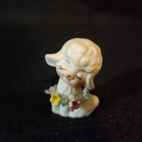 Porcelain Lamb Figurine - Etsy