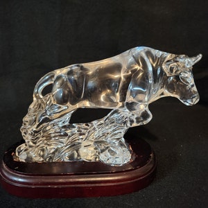 Princess House Wonders of the Wild the Bull Clear Lead Crystal Figurine ...