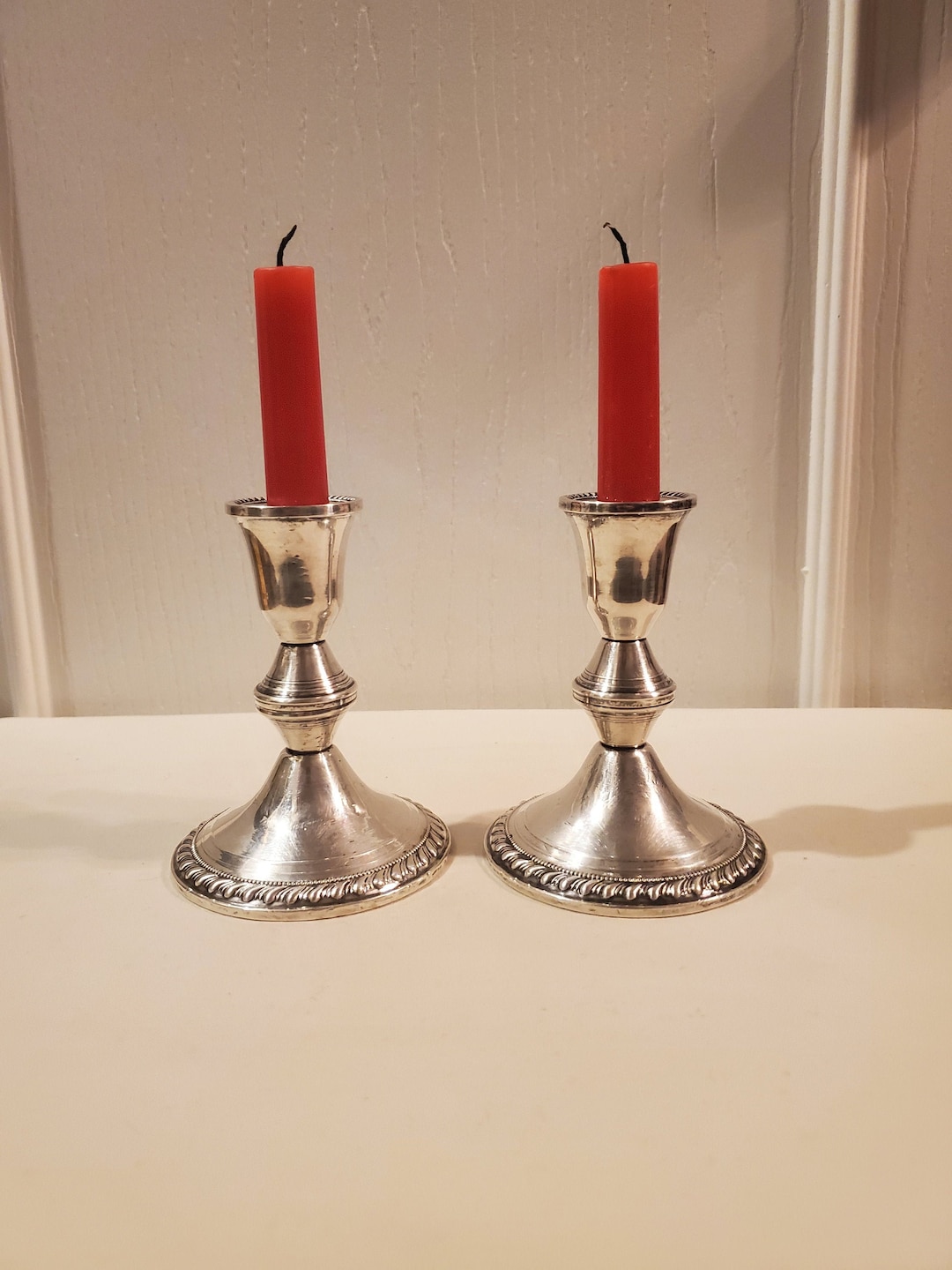 Poole Sterling Weighted Candle Stick Holders - Etsy