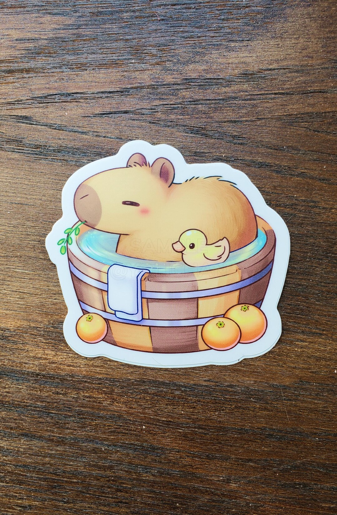 Capybara Bath Kawaii Chibi 3" Vinyl Sticker - Etsy
