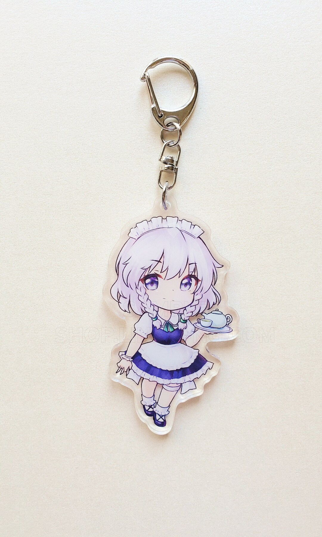 Touhou Project Sakuya Izayoi 2.5 Inch Double Sided Charm Keychain - Etsy