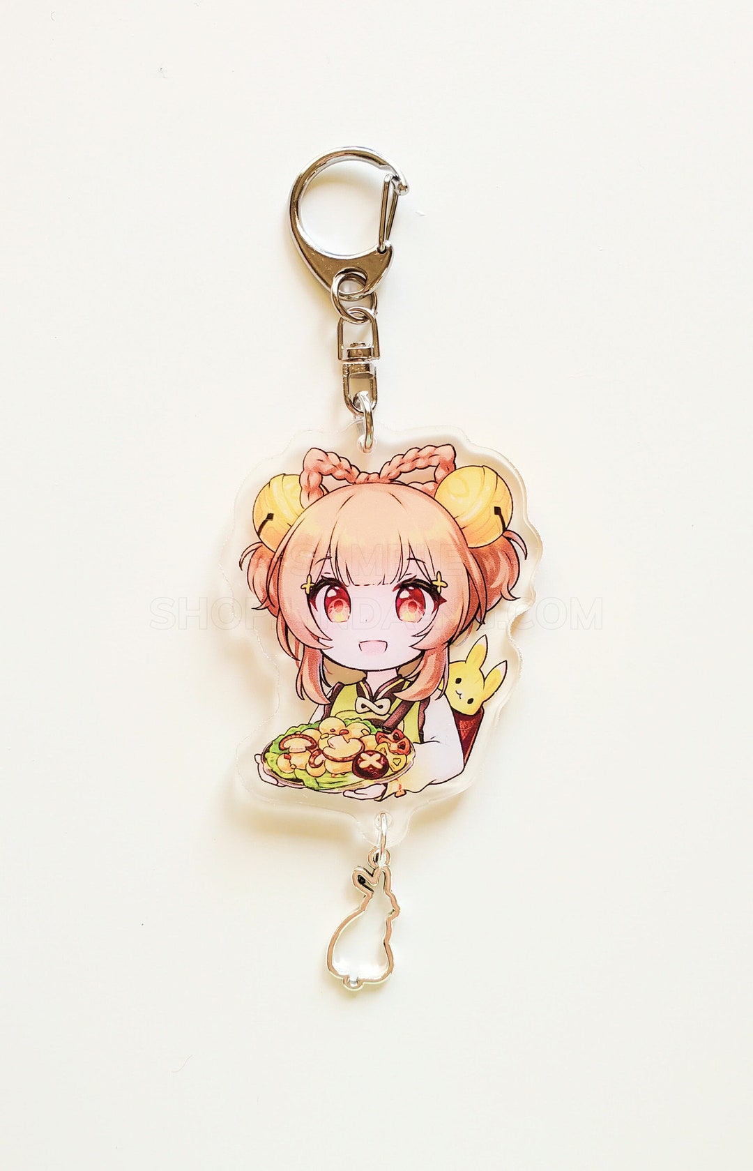 Genshin Impact Yaoyao Special Food 2.5 Inch Double Sided Charm Keychain ...