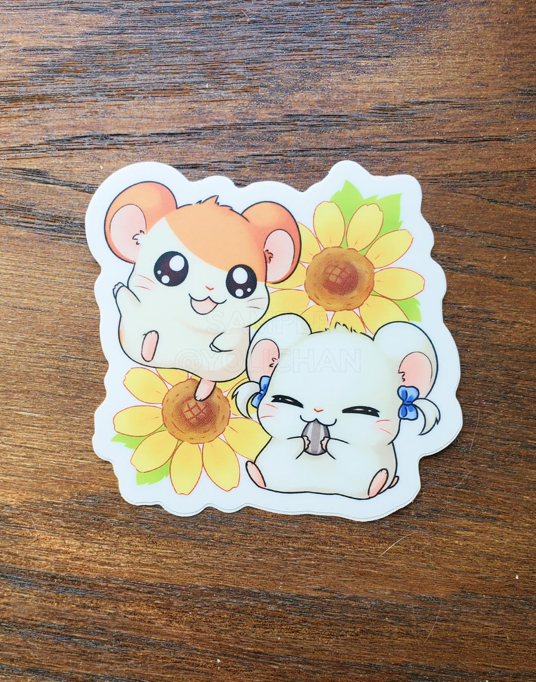 Hamsters Kawaii Ham Ham Anime Sunflower 3 Vinyl Sticker - Etsy