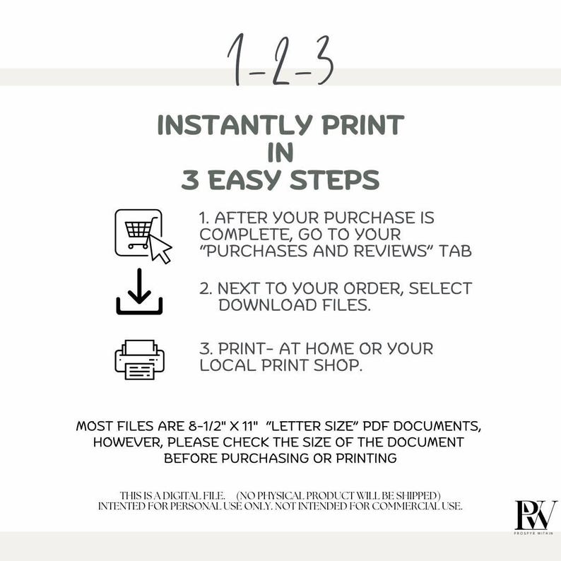 Printable Household Preparation Files, Digital Forms for Household ...