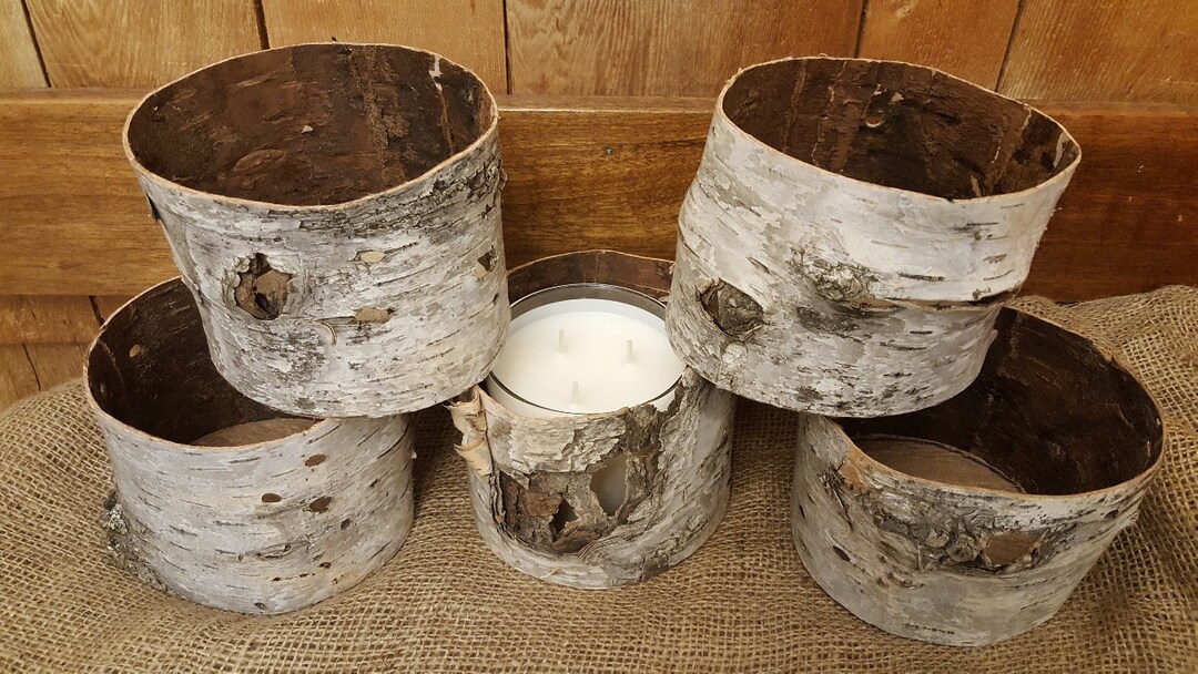 Natural Birch Bark Container Set - Etsy