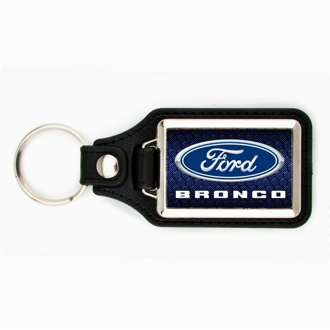 Ford Bronco Blue Oval Keychain Key Chain Ring - Etsy