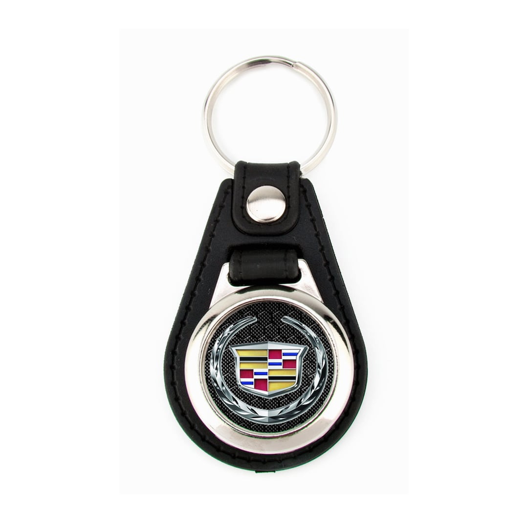 Cadillac Keychain Wreath and Crest Key Chain Ring XTS CTS Escalade ATS ...