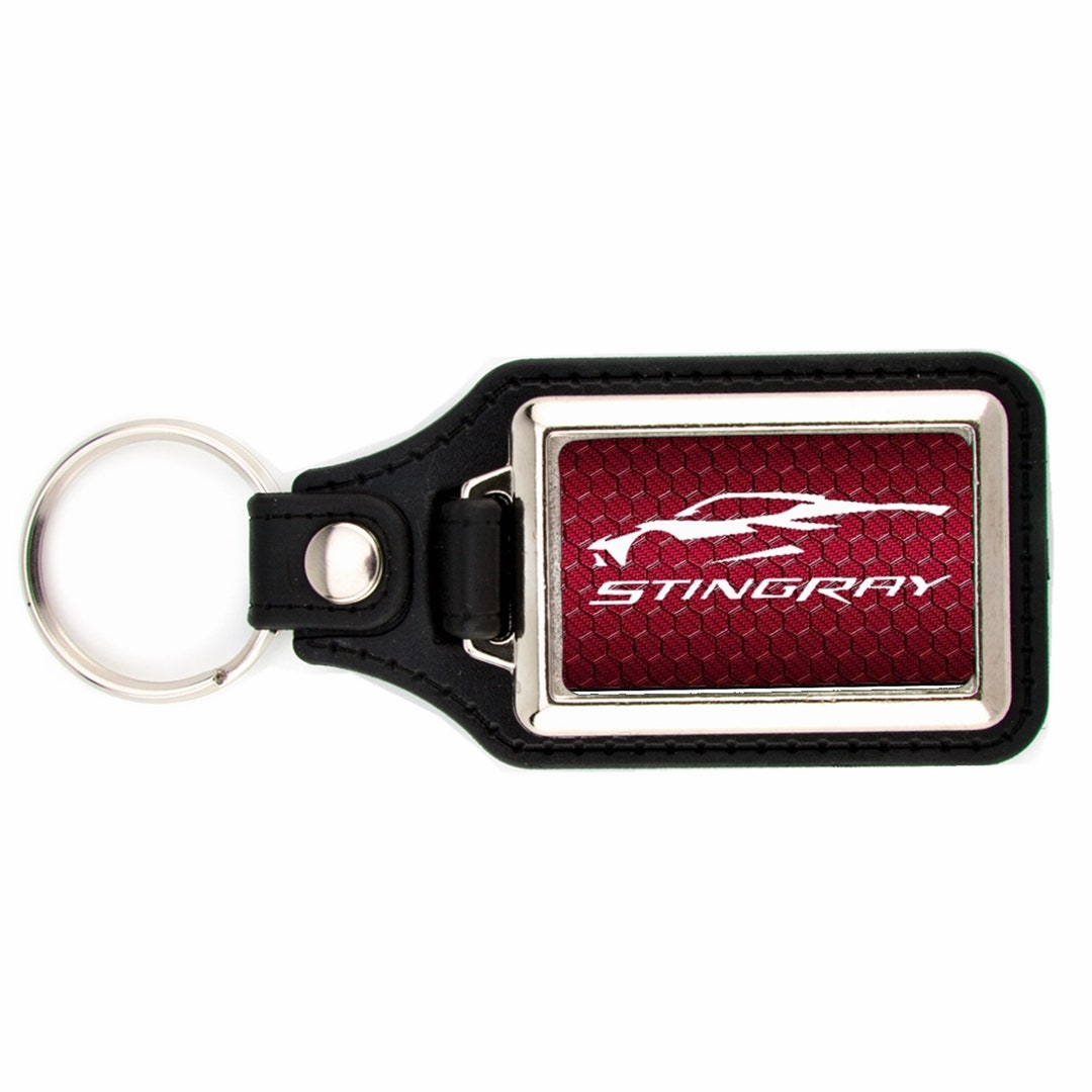 Corvette Stingray C8 Keychain Key Ring Chain Red - Etsy