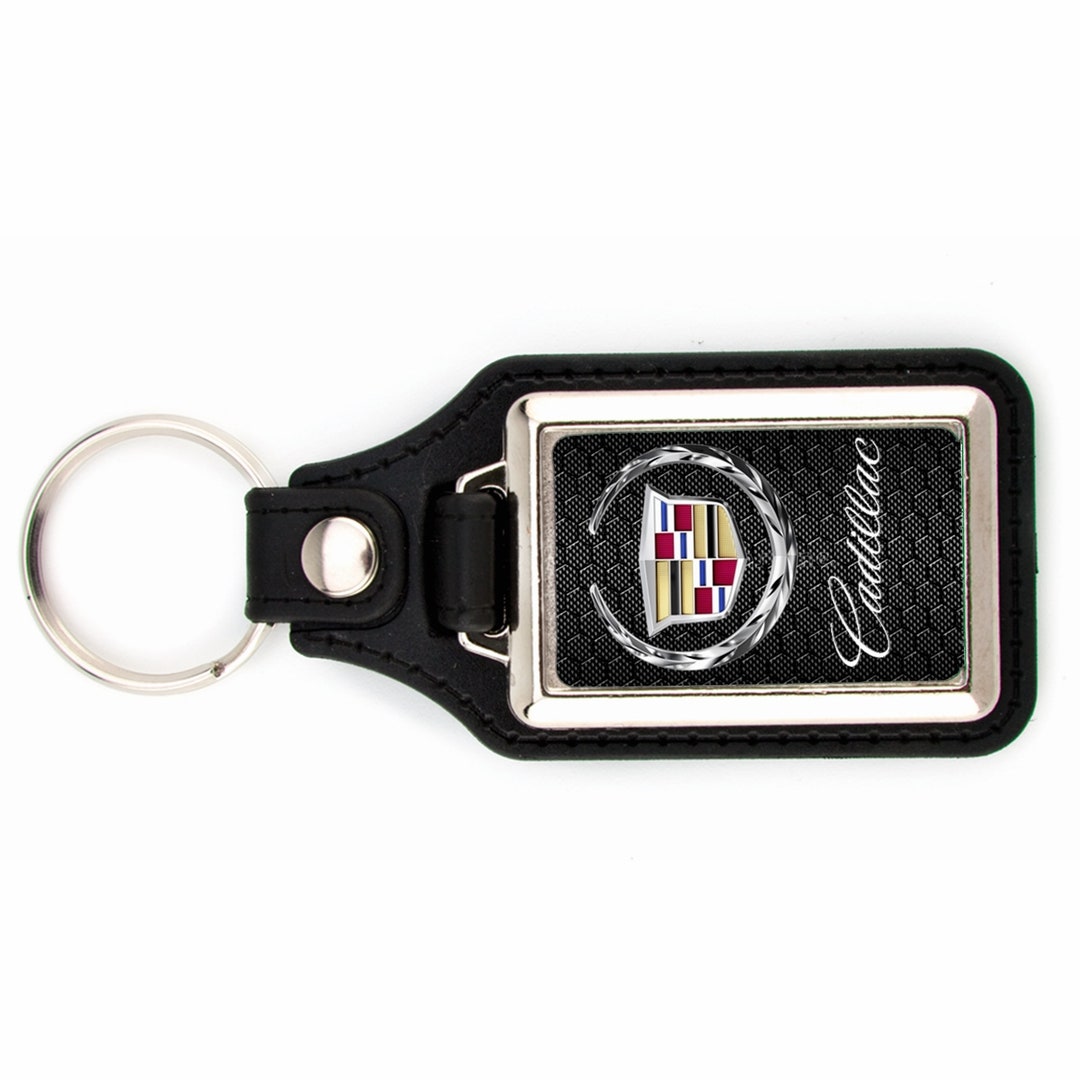 Cadillac Keychain Wreath and Crest Key Chain Ring XTS CTS Escalade ATS ...