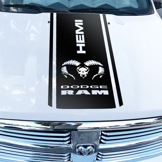 Hood Decal Dodge Ram 1500 2500 3500 Rebel Mopar Vinyl Cut Stripe ...