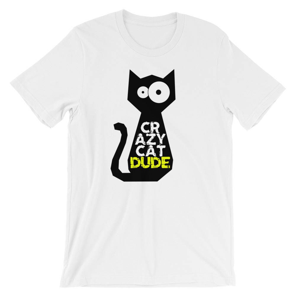 Mens Crazy Cat Dude Funny Cat Lovers for Men Short-sleeve - Etsy