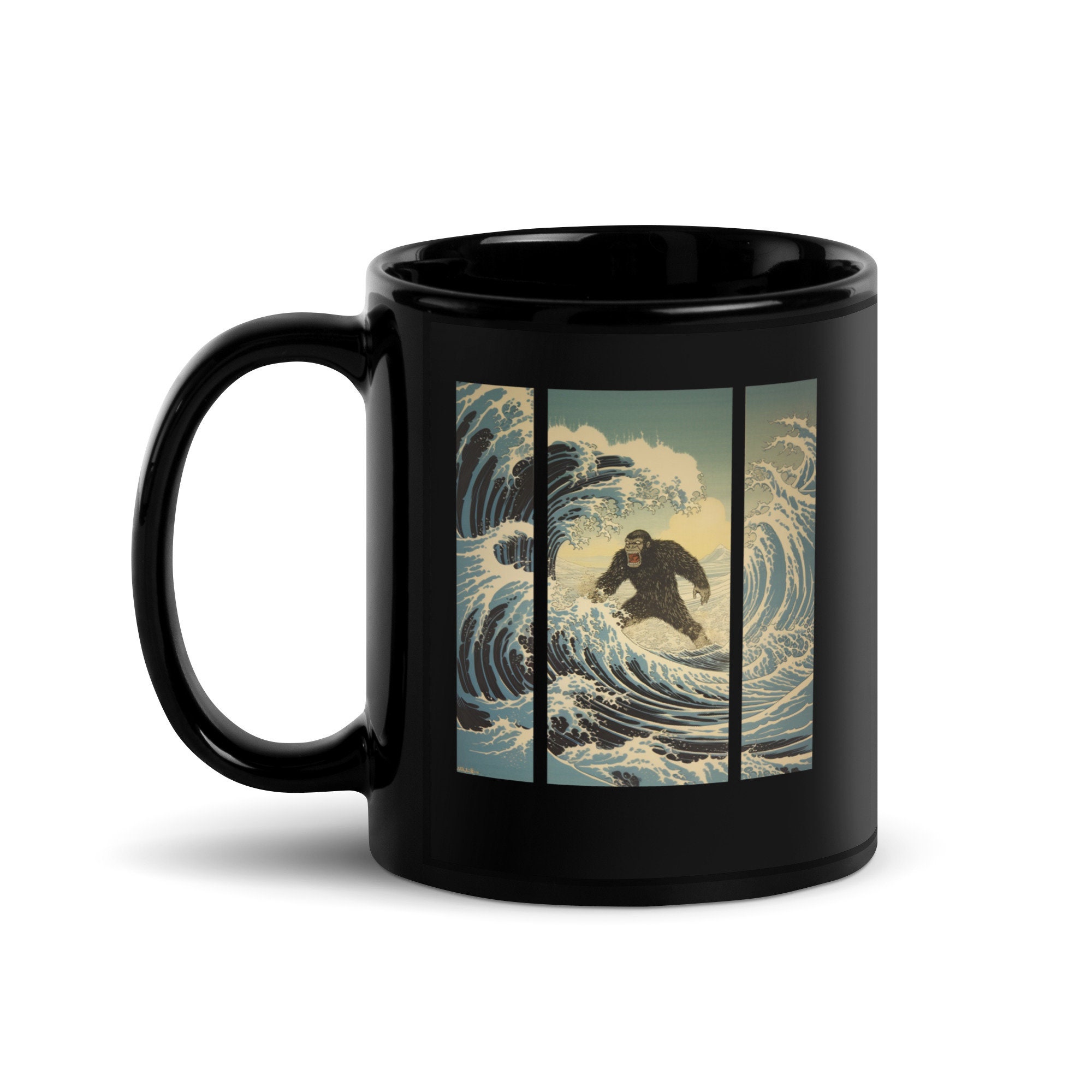 Ukiyoe Meets Gorilla the Hokusai Wave - Etsy