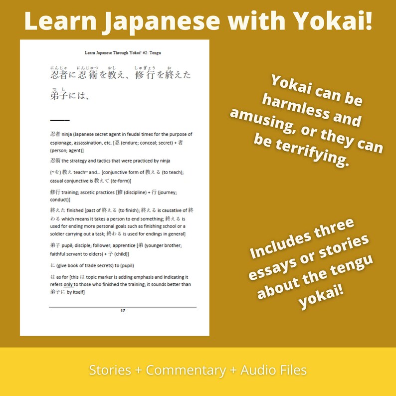 Tengu, a Japanese Reader learn Japanese With Yokai Book 2 UPPER BEGINNERS PDF, Epub, Mp3s, Anki ...
