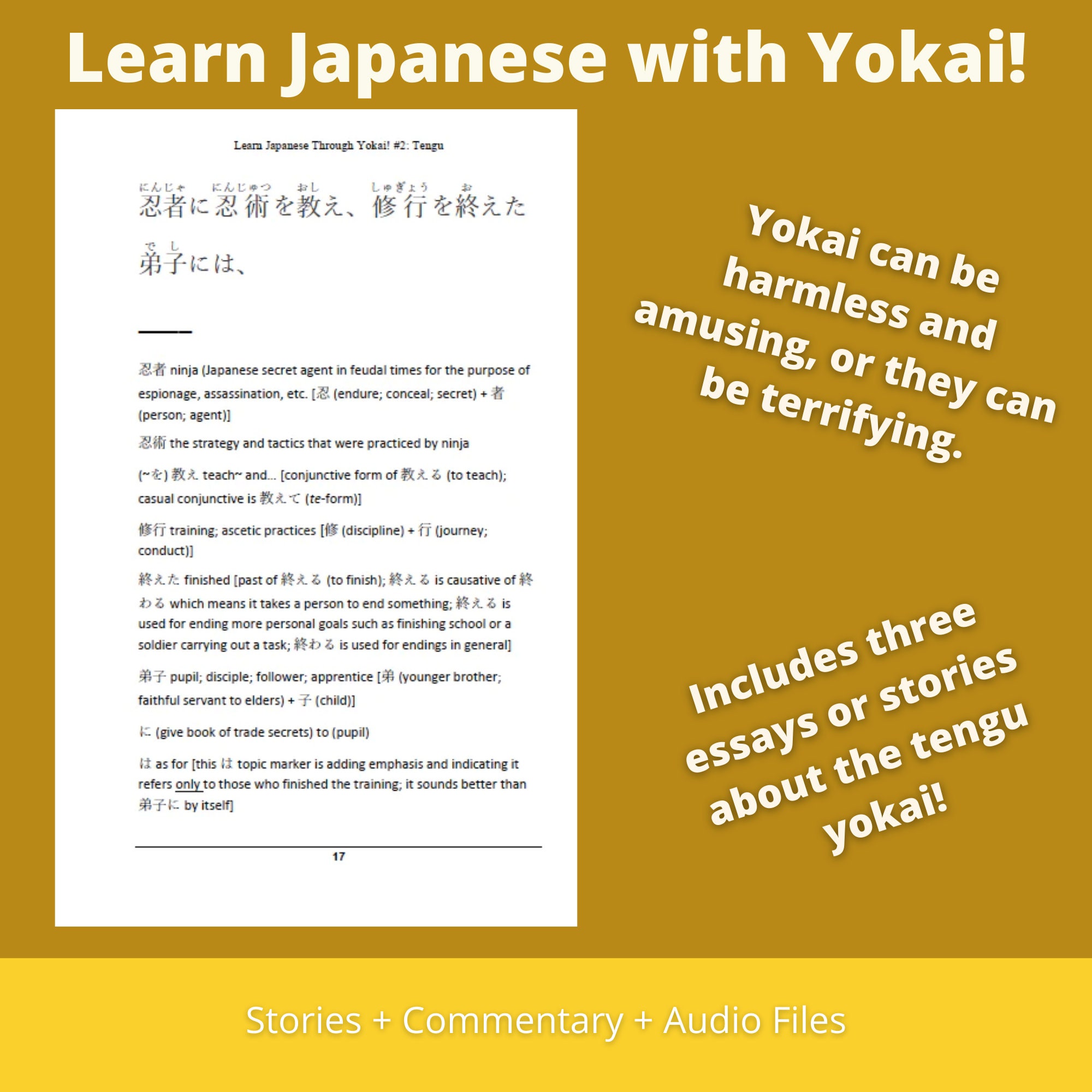 Tengu, a Japanese Reader (learn Japanese With Yokai! Book 2) [UPPER ...