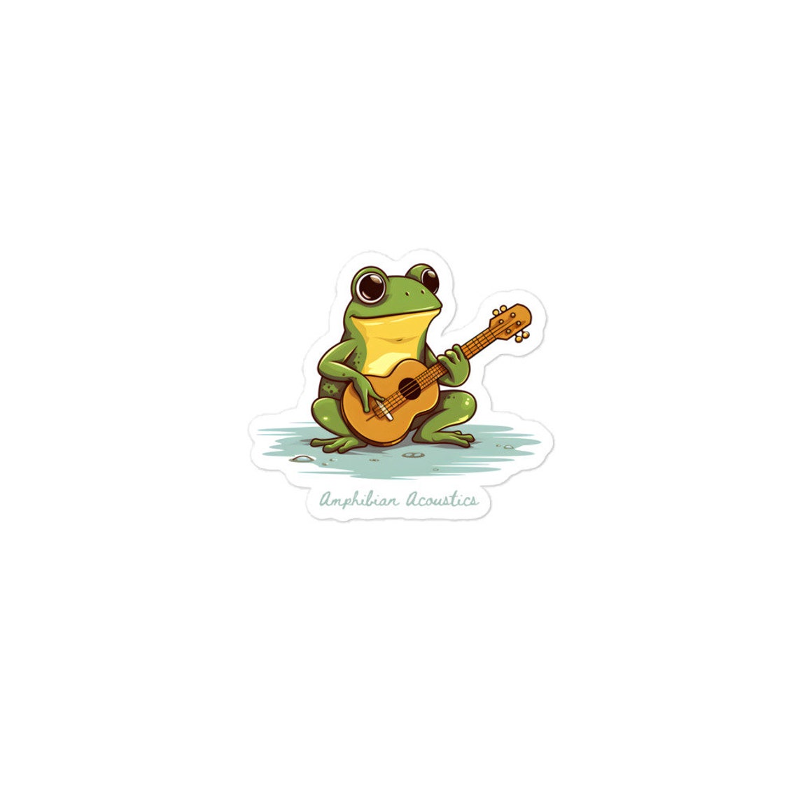 Amphibian Acoustics Frog Guitarist Sticker - Etsy