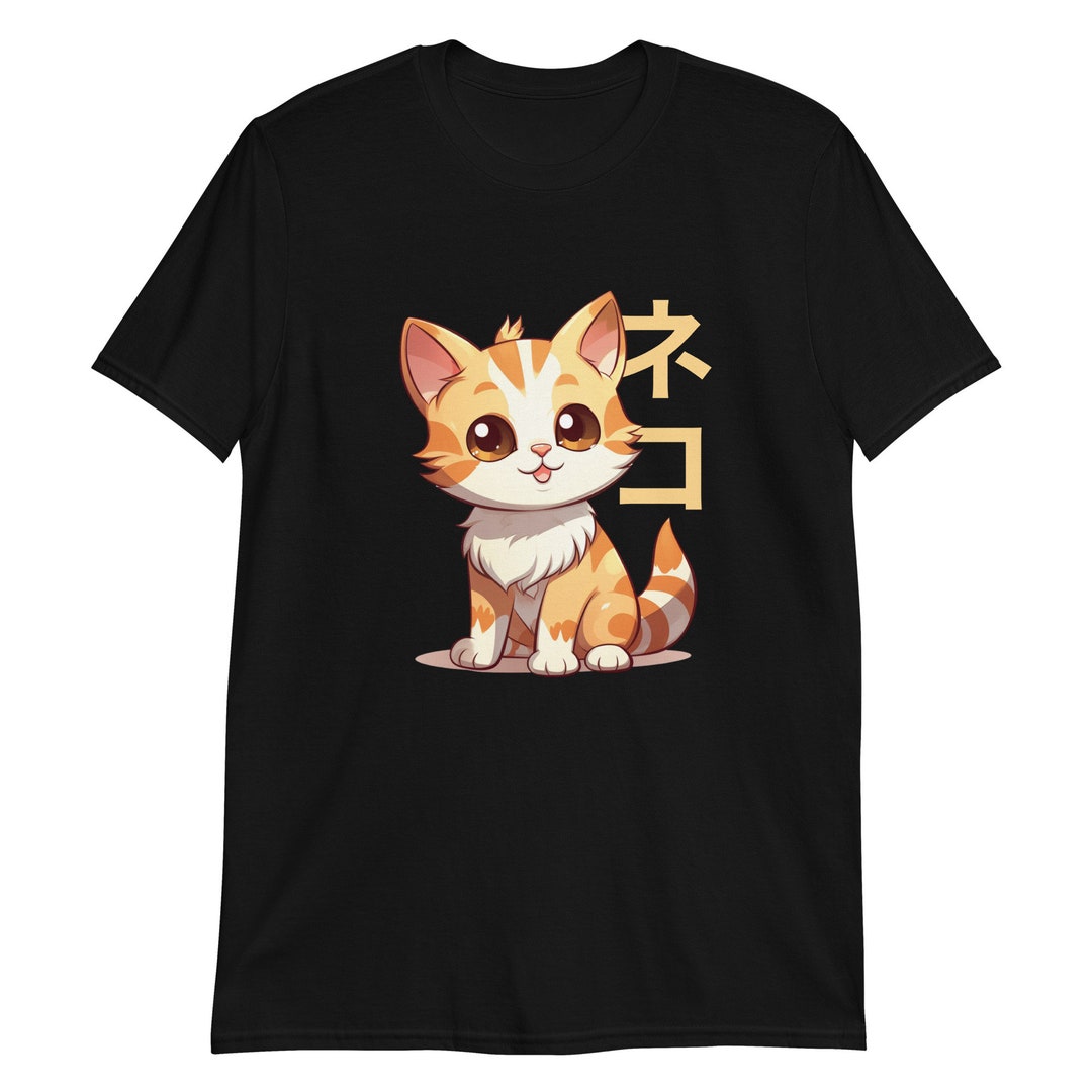 Cute Anime Cat Neko: Paws & Whiskers T-shirt - Etsy