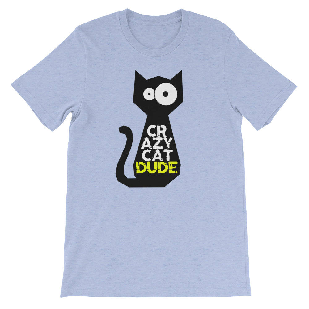 Mens Crazy Cat Dude Funny Cat Lovers for Men Short-sleeve - Etsy