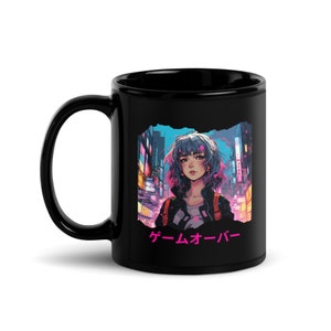 Cyberpunk Anime Game Over - Etsy
