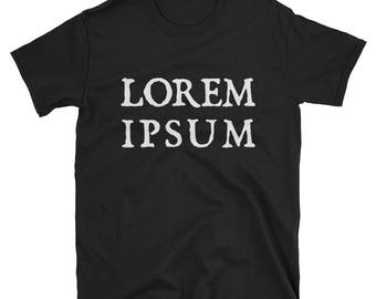 Lorem Ipsum T Shirt - Etsy