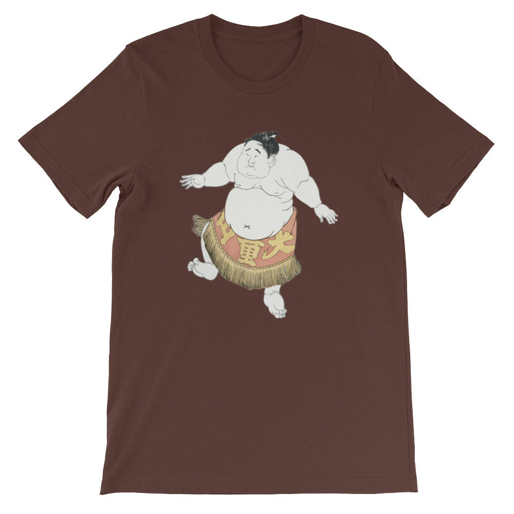 Happy Sumo Wrestler Dance Japanese Themed Ukiyoe Shirt Short-sleeve ...