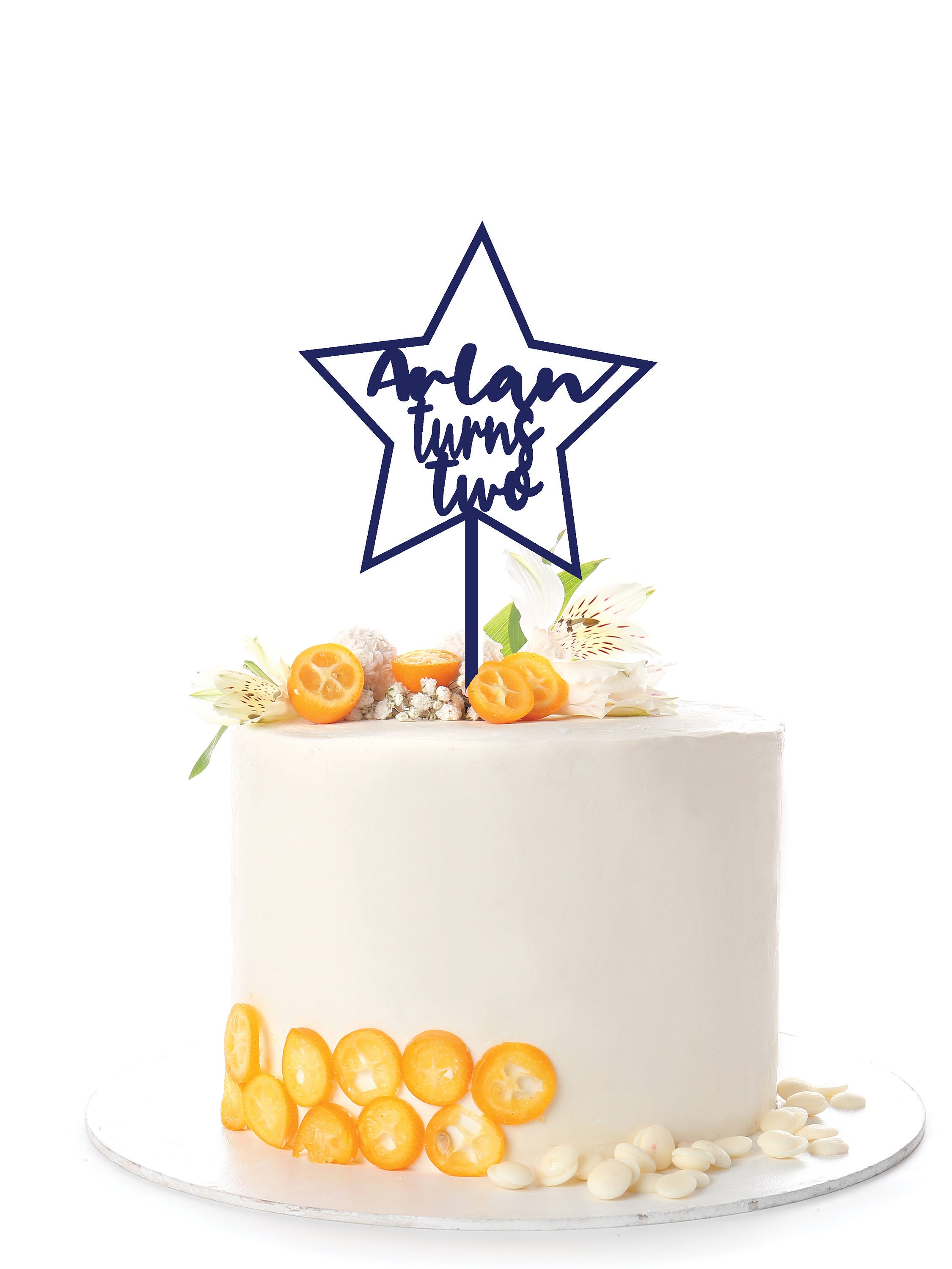 Star Cake Topper Custom Star Cake Topper Personalized Cake - Etsy