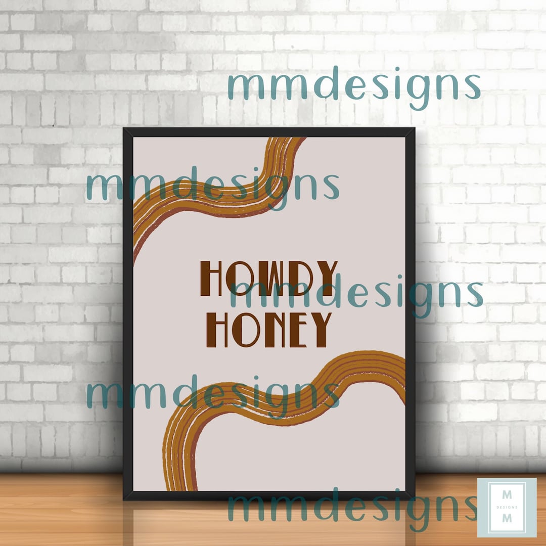 Howdy Honey Art Print || Texas || Yee Haw || Howdy Art || Country Art ...
